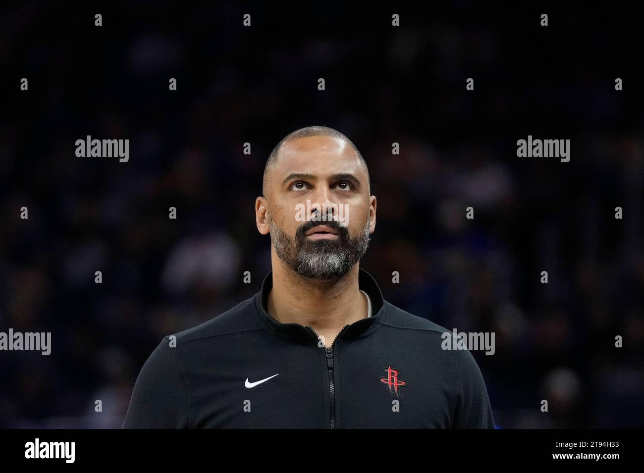 Houston Rockets head coach Ime Udoka during an NBA basketball game ...