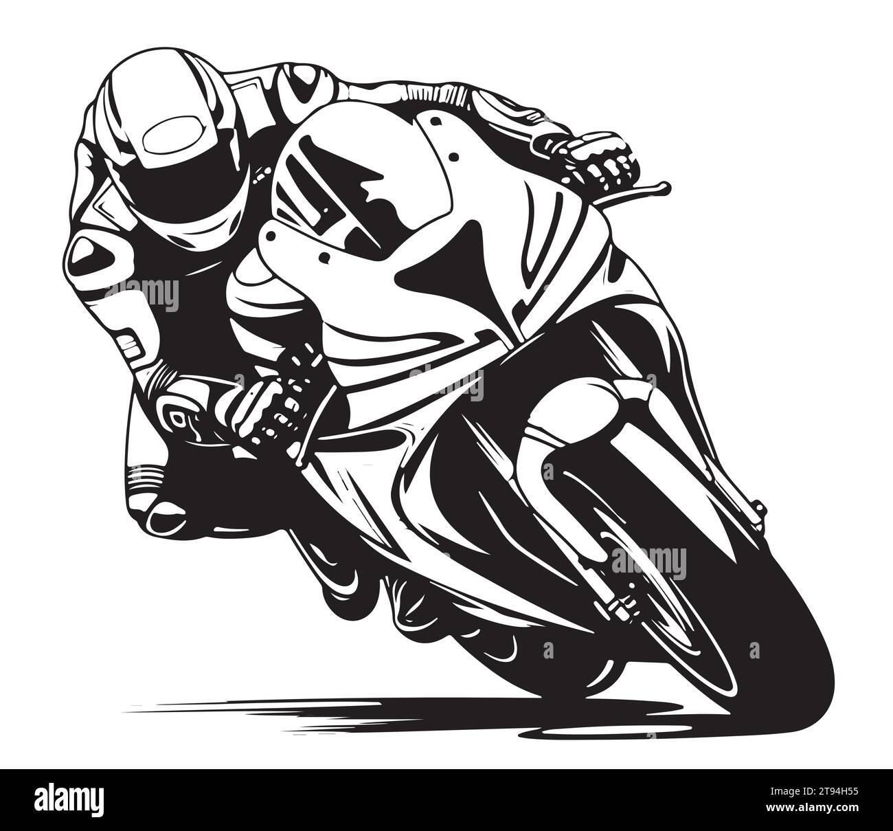 Hand Drawn Engraving Pen and Ink Motorcycle Vintage Vector Illustration ...