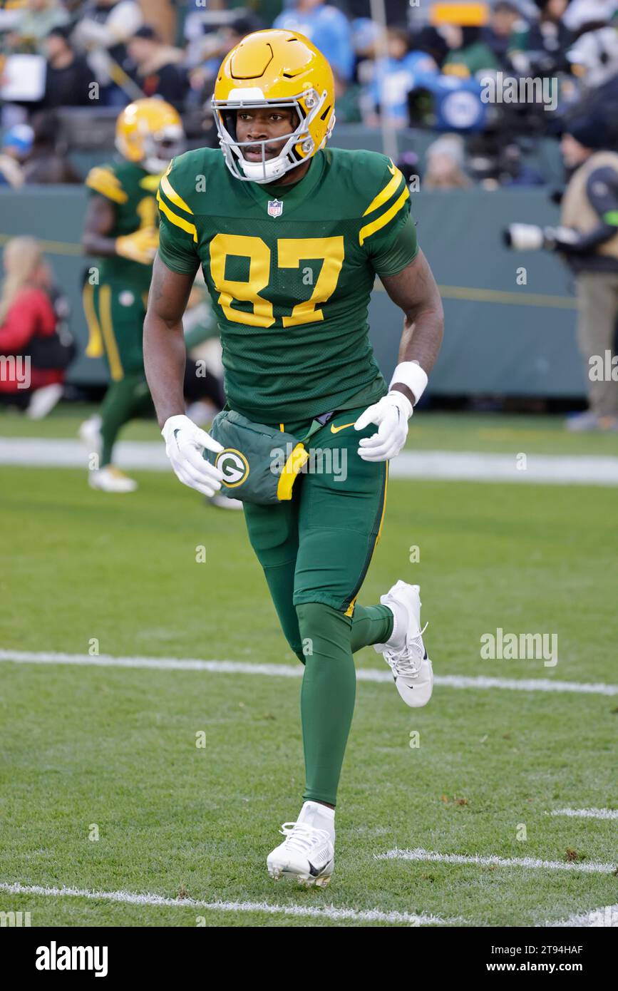 Green Bay Packers wide receiver Romeo Doubs (87) during an NFL football ...