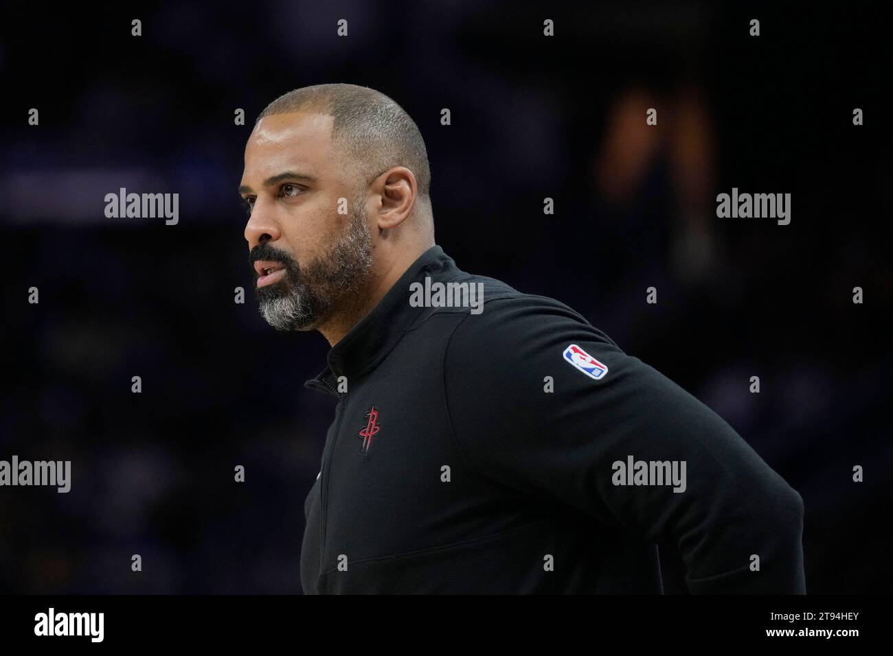 Houston Rockets head coach Ime Udoka during an NBA basketball game ...