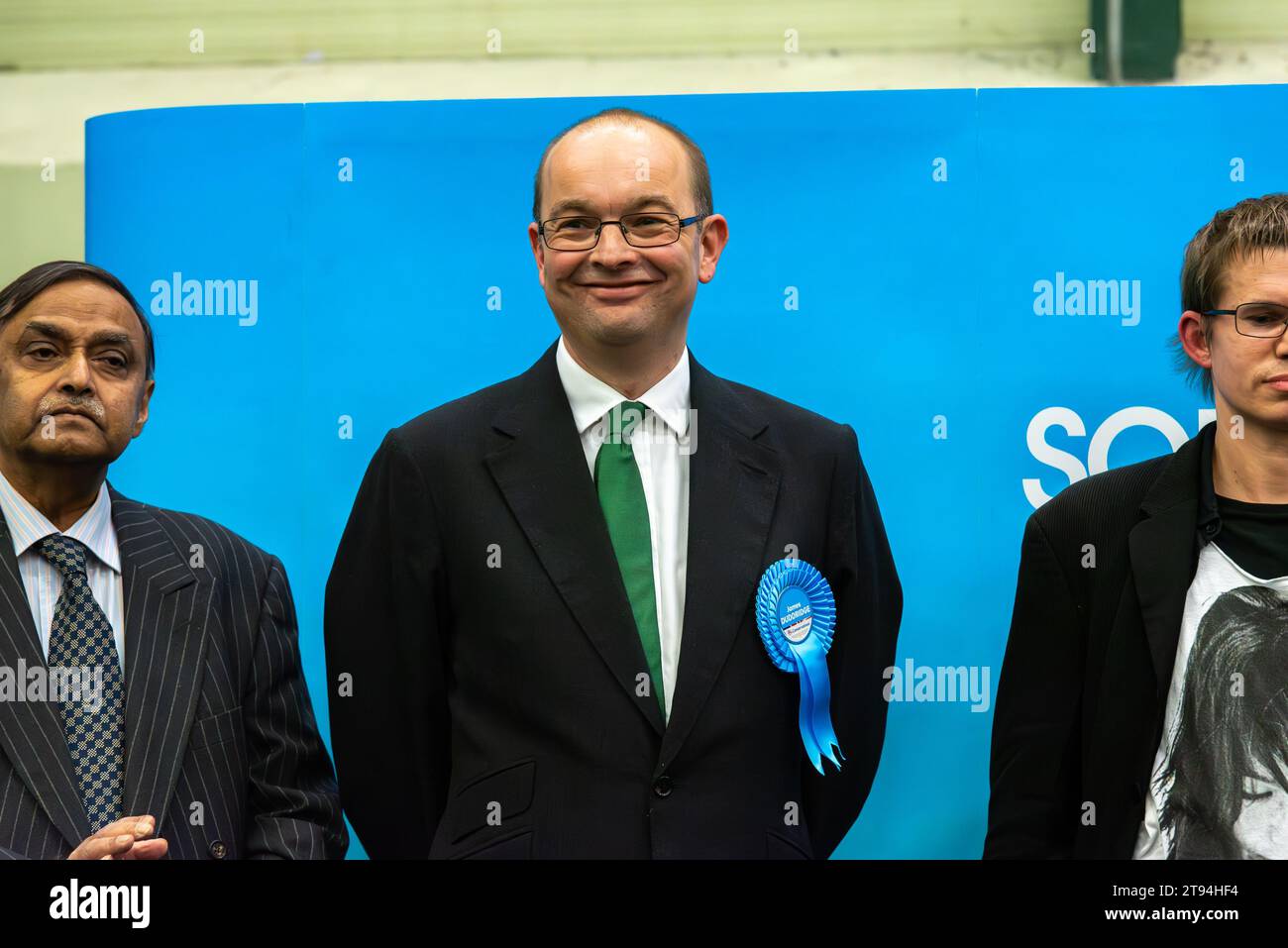 Conservative candidate James Duddridge MP at the ballot count for the ...