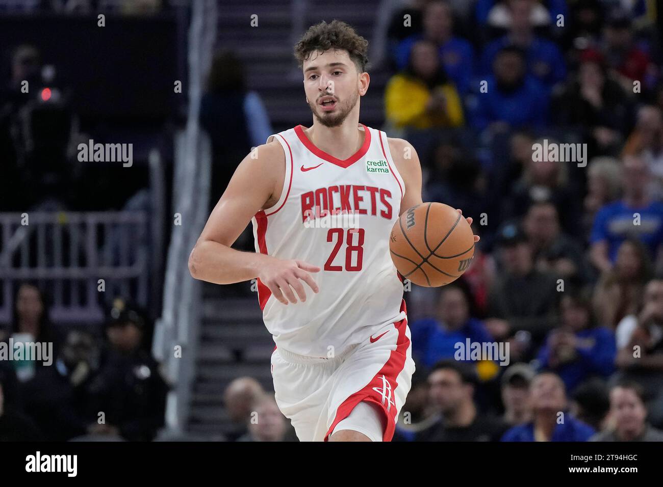 Houston Rockets center Alperen Sengun (28) during an NBA basketball ...