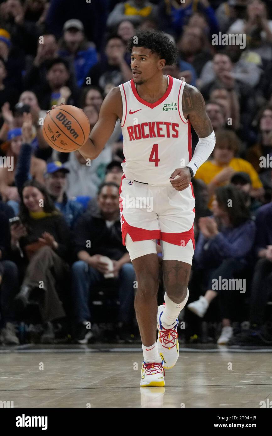 Houston Rockets guard Jalen Green (4) during an NBA basketball game ...