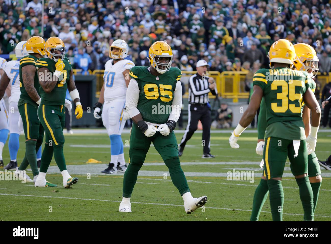 Green Bay Packers defensive tackle Devonte Wyatt (95) during an NFL ...