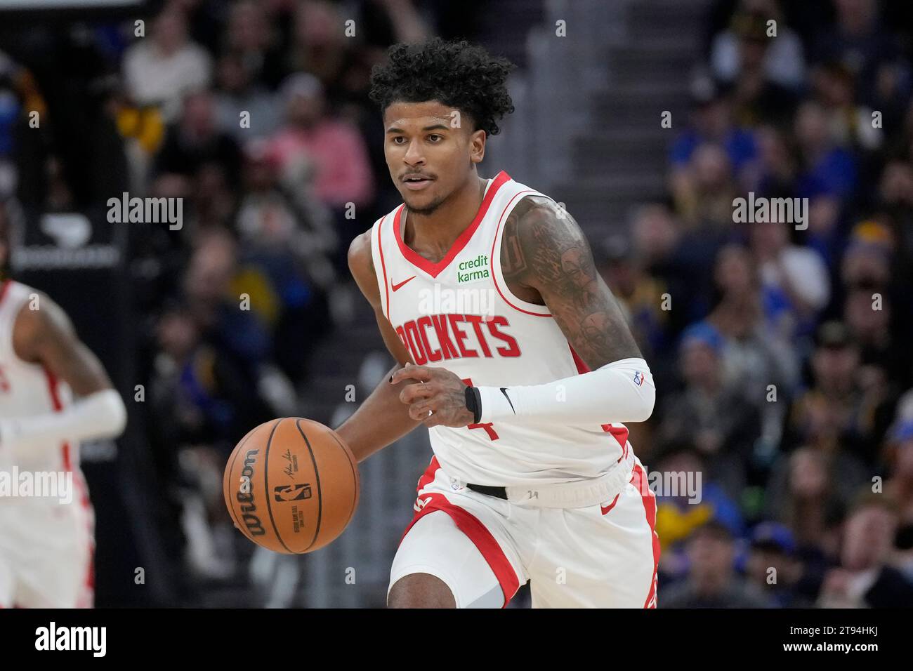 Houston Rockets guard Jalen Green during an NBA basketball game against ...
