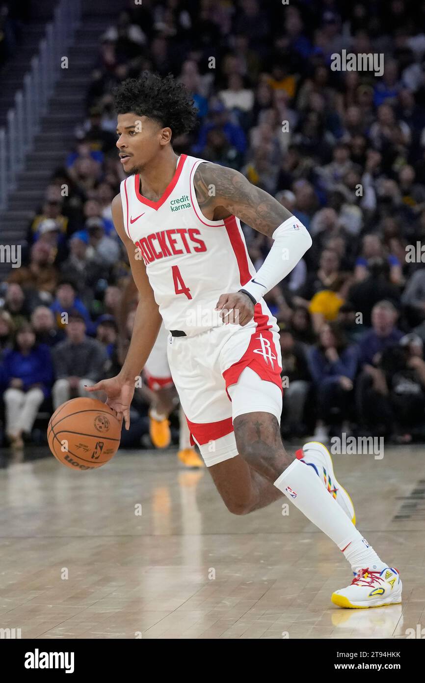 Houston Rockets guard Jalen Green during an NBA basketball game against ...