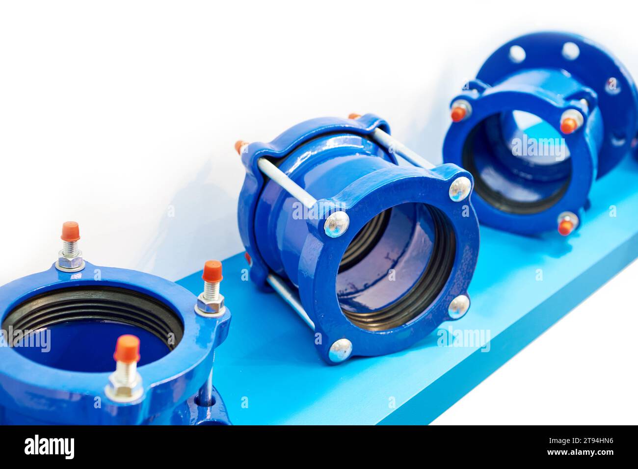 Coupling double compensatory expansion tube pipelines Stock Photo - Alamy