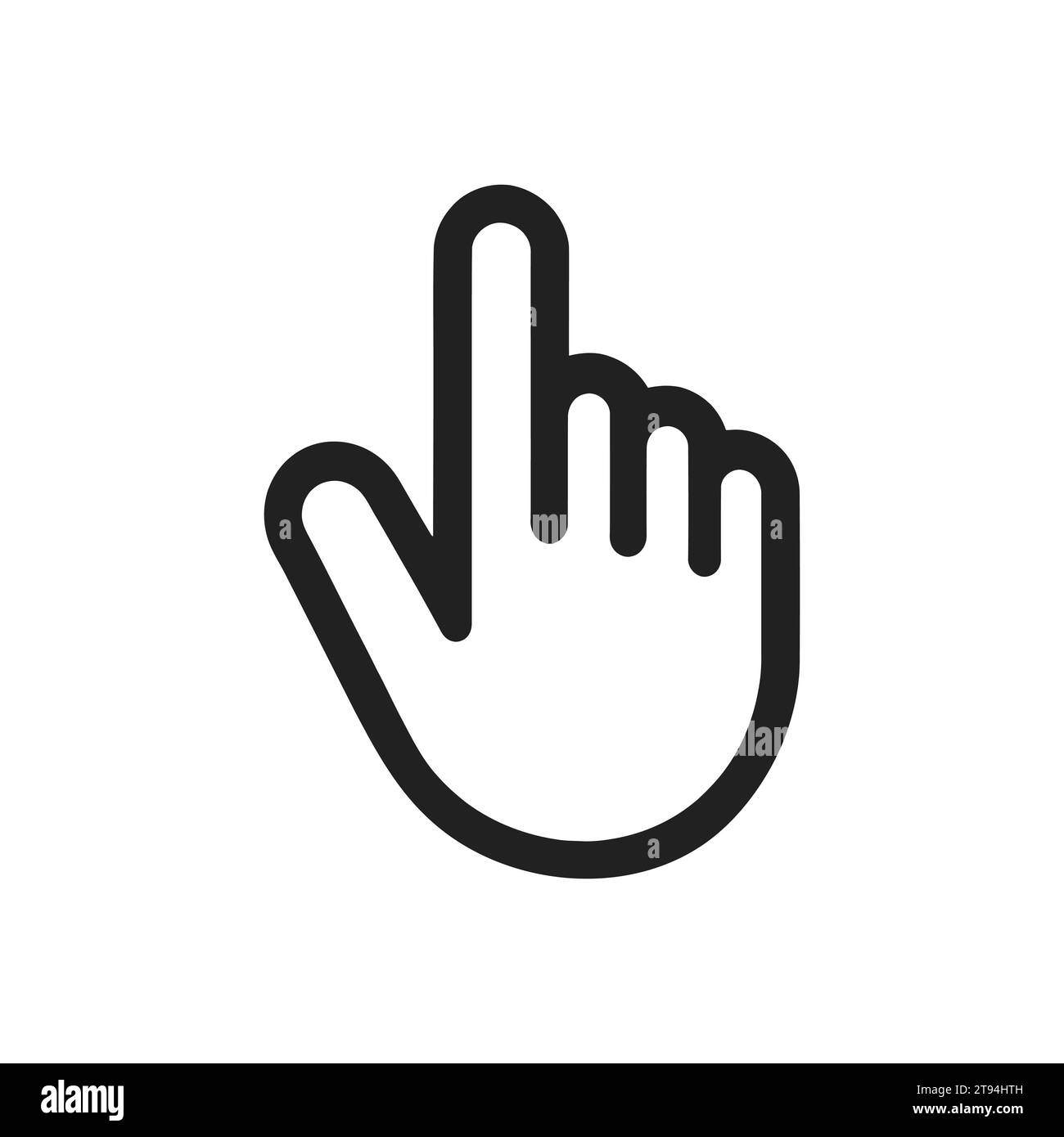 Clicking finger icon, hand pointer . Vector illustration Stock Vector ...