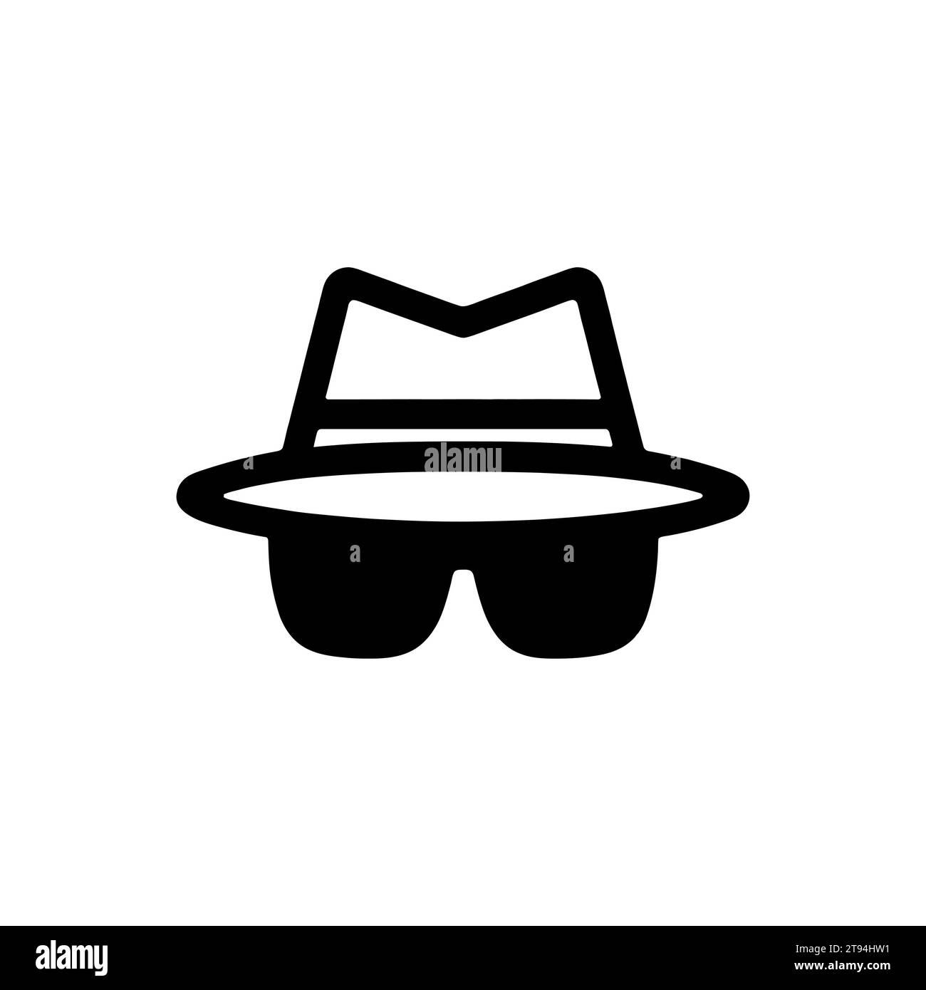 Anonymous person line icon isolated. Vector illustration Stock Vector ...