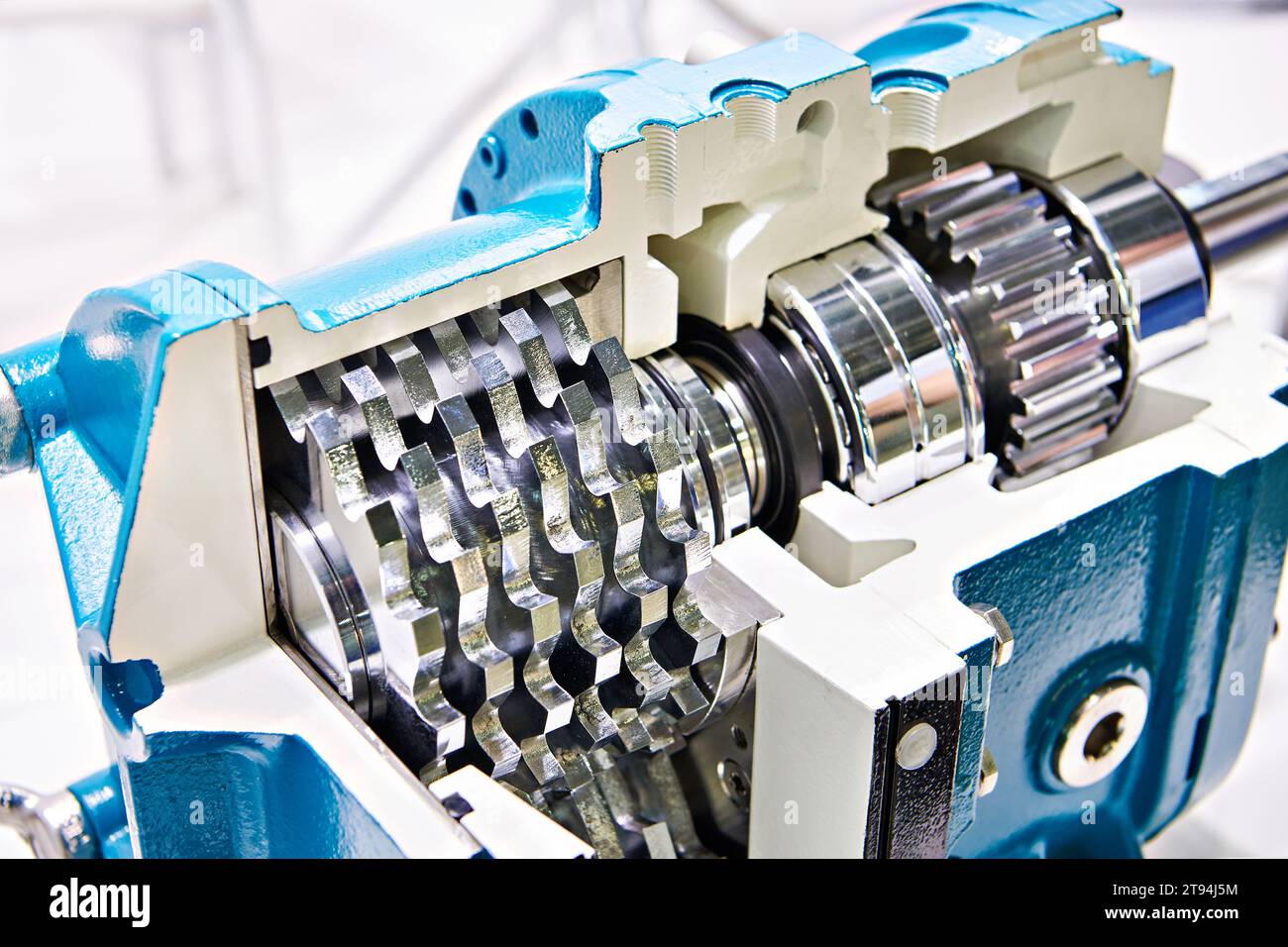 Cross section rotary lobe pump for water pipeline Stock Photo - Alamy