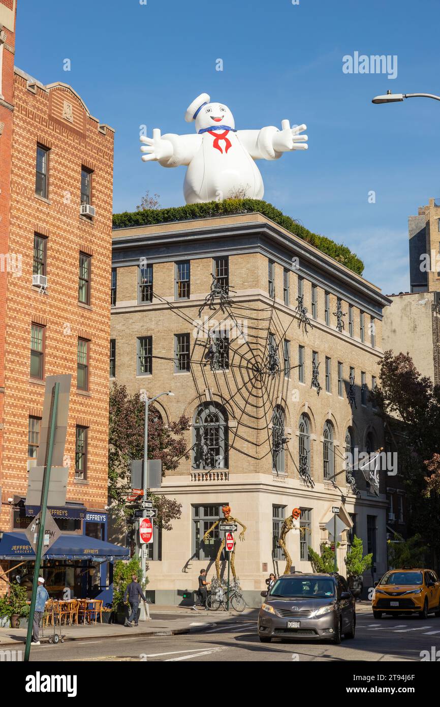 Ghostbusters Stay Puft marshmallow man inflatable on the roof of Orooj ...
