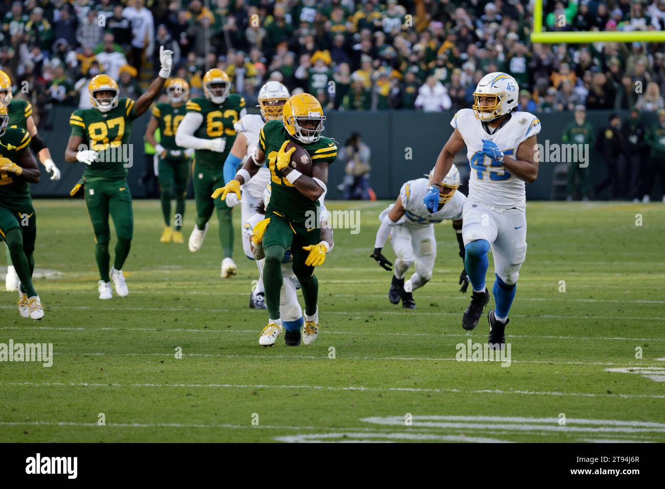 Green Bay Packers wide receiver Dontayvion Wicks (13) during an NFL ...