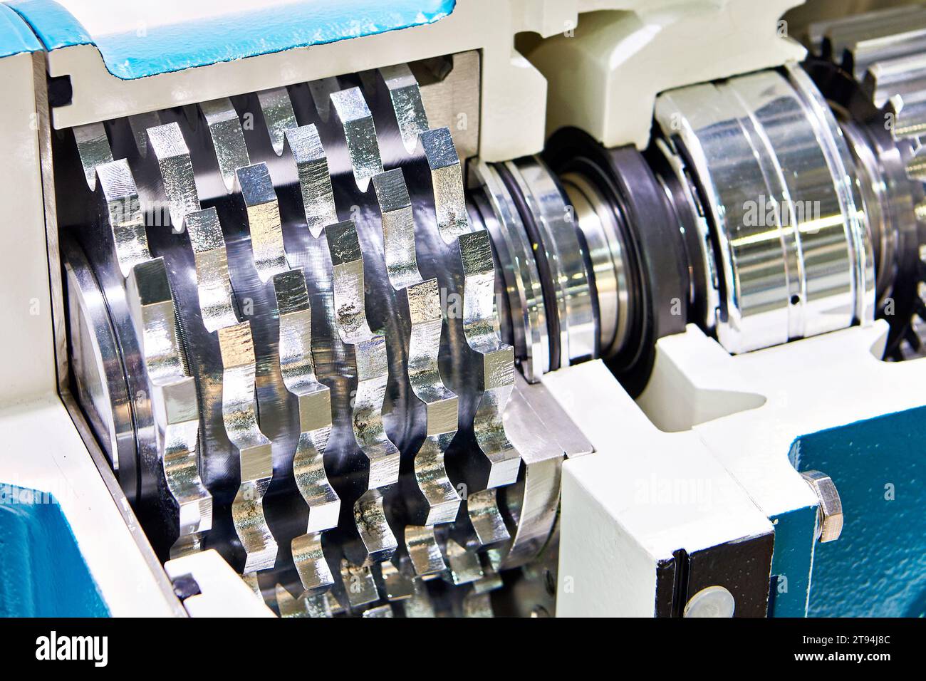 Cross section rotary lobe pump for water pipeline Stock Photo - Alamy