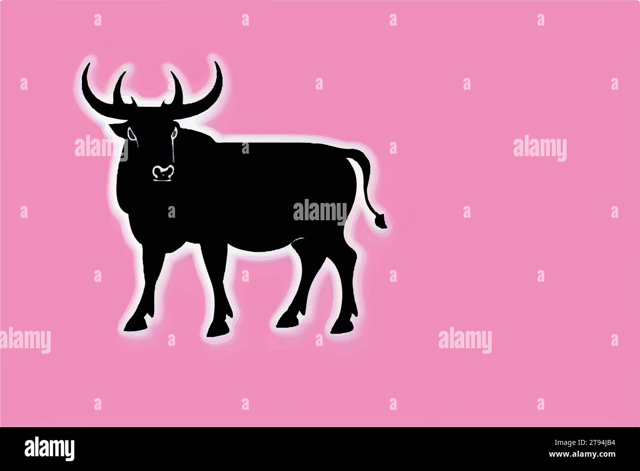 Bull logo. a bull's head with large horns on a background. Bull logo ...