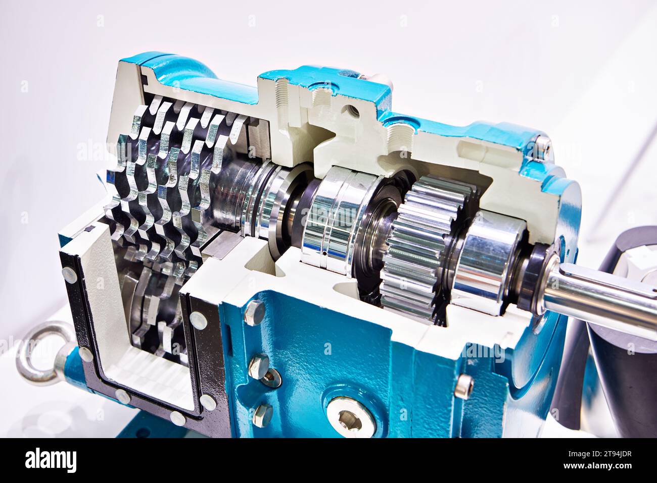 Cross section rotary lobe pump for water pipeline Stock Photo - Alamy