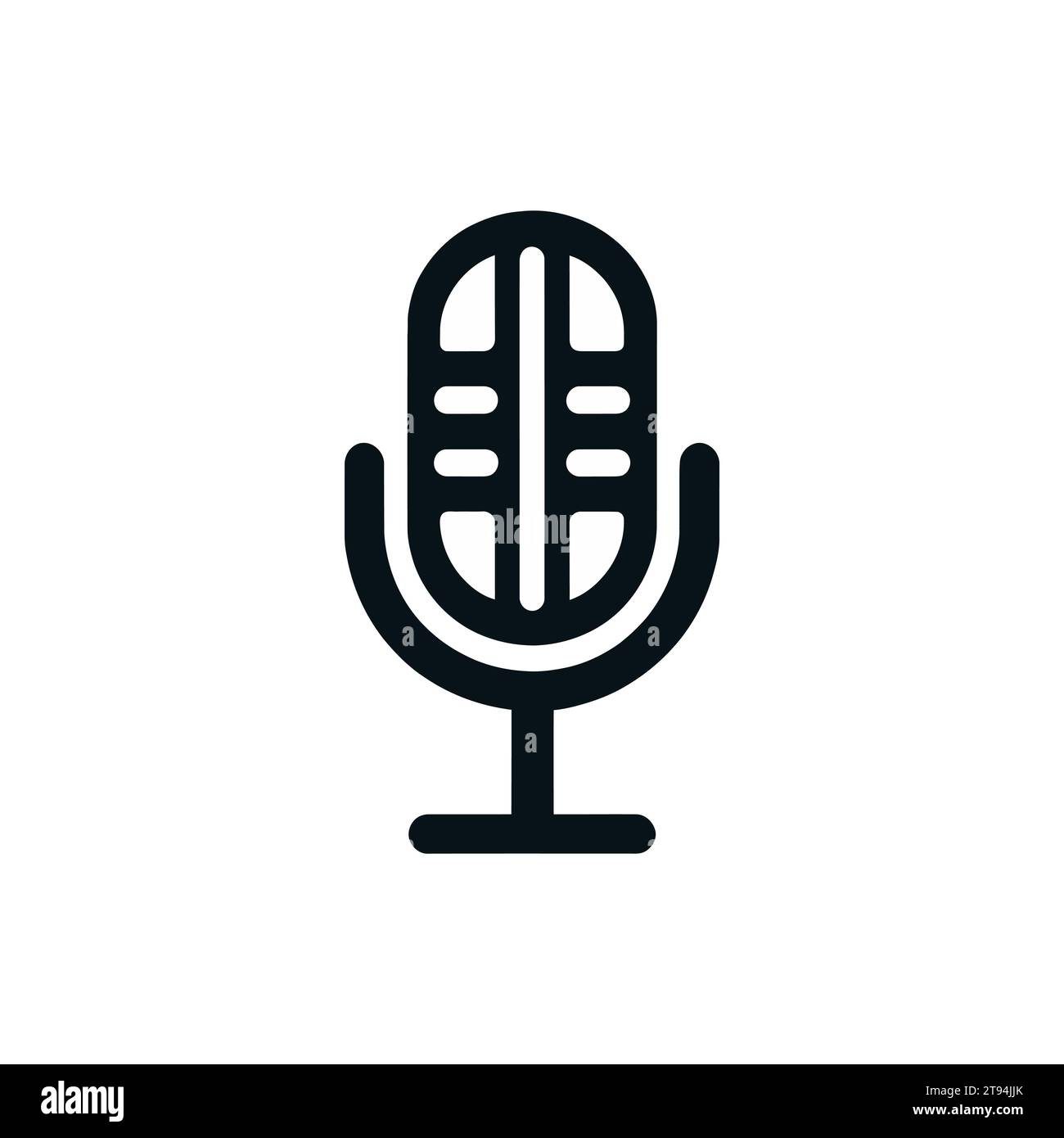 microphone linear icon isolated. Vector illustration Stock Vector Image ...