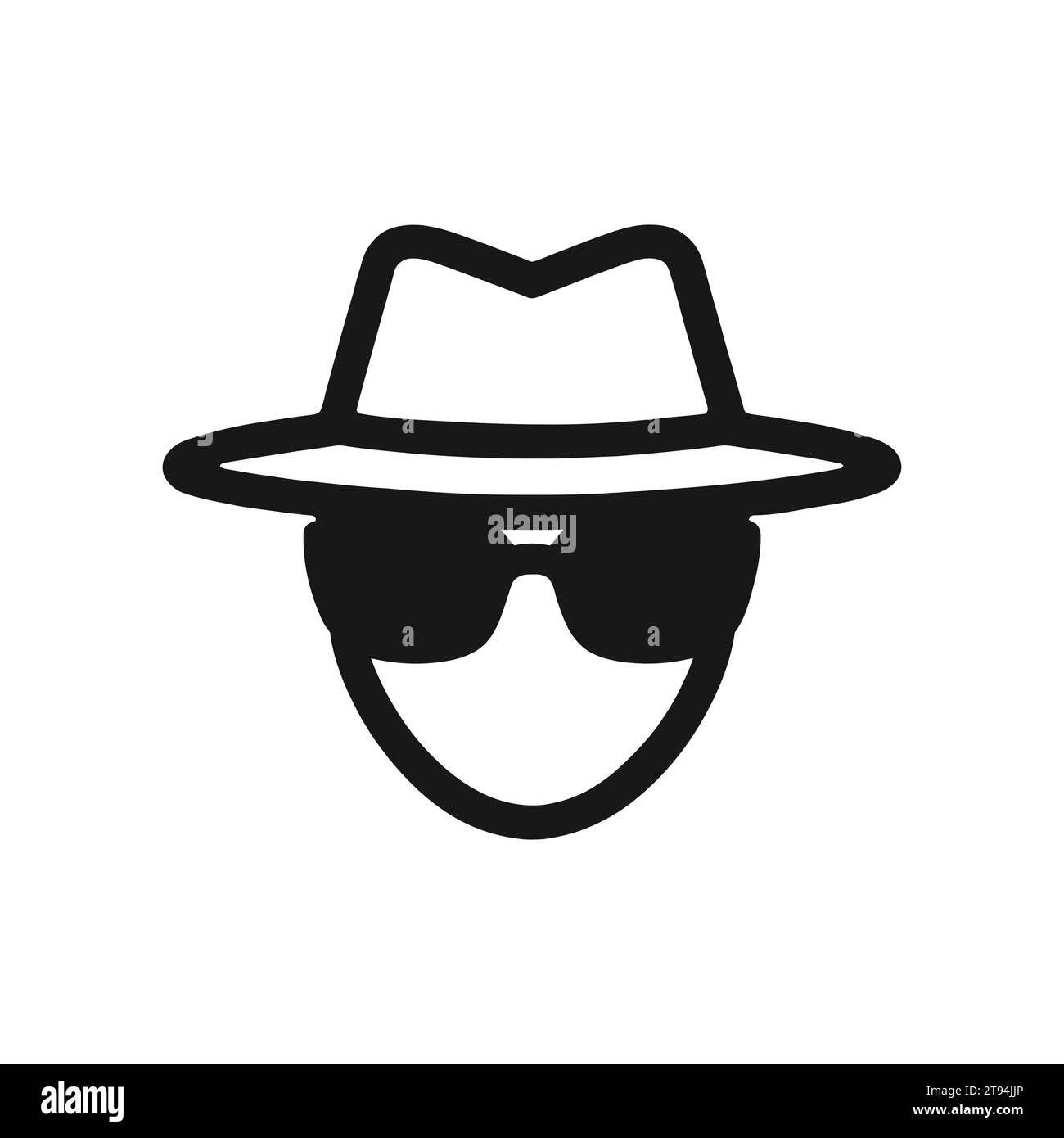 Anonymous person line icon isolated. Vector illustration Stock Vector ...