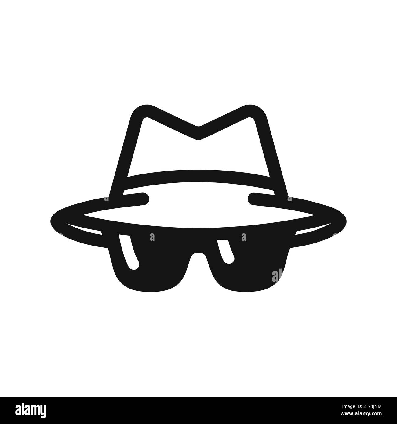 Anonymous person line icon isolated. Vector illustration Stock Vector ...