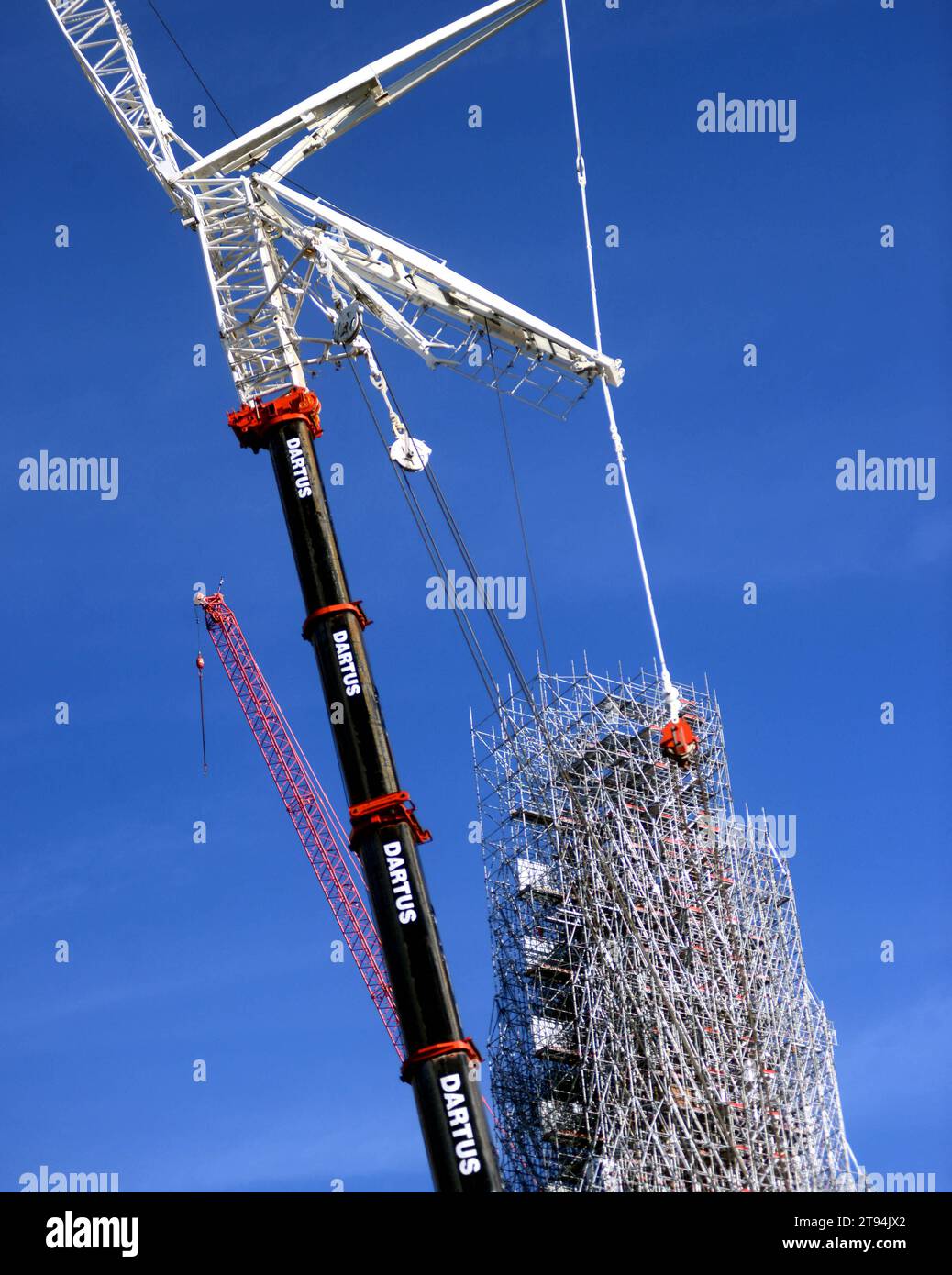 Work at the Cathedral Notre-Dame de Paris for the restoration of the ...