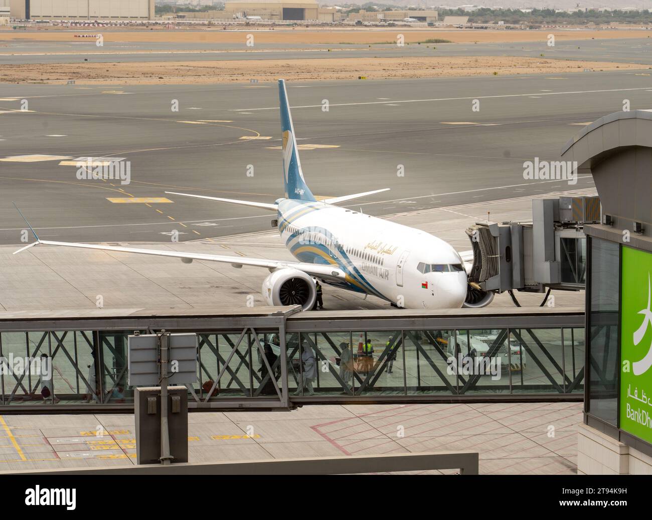 Muscat, oman- November 21,2023: oman air airplane getting ready to take ...