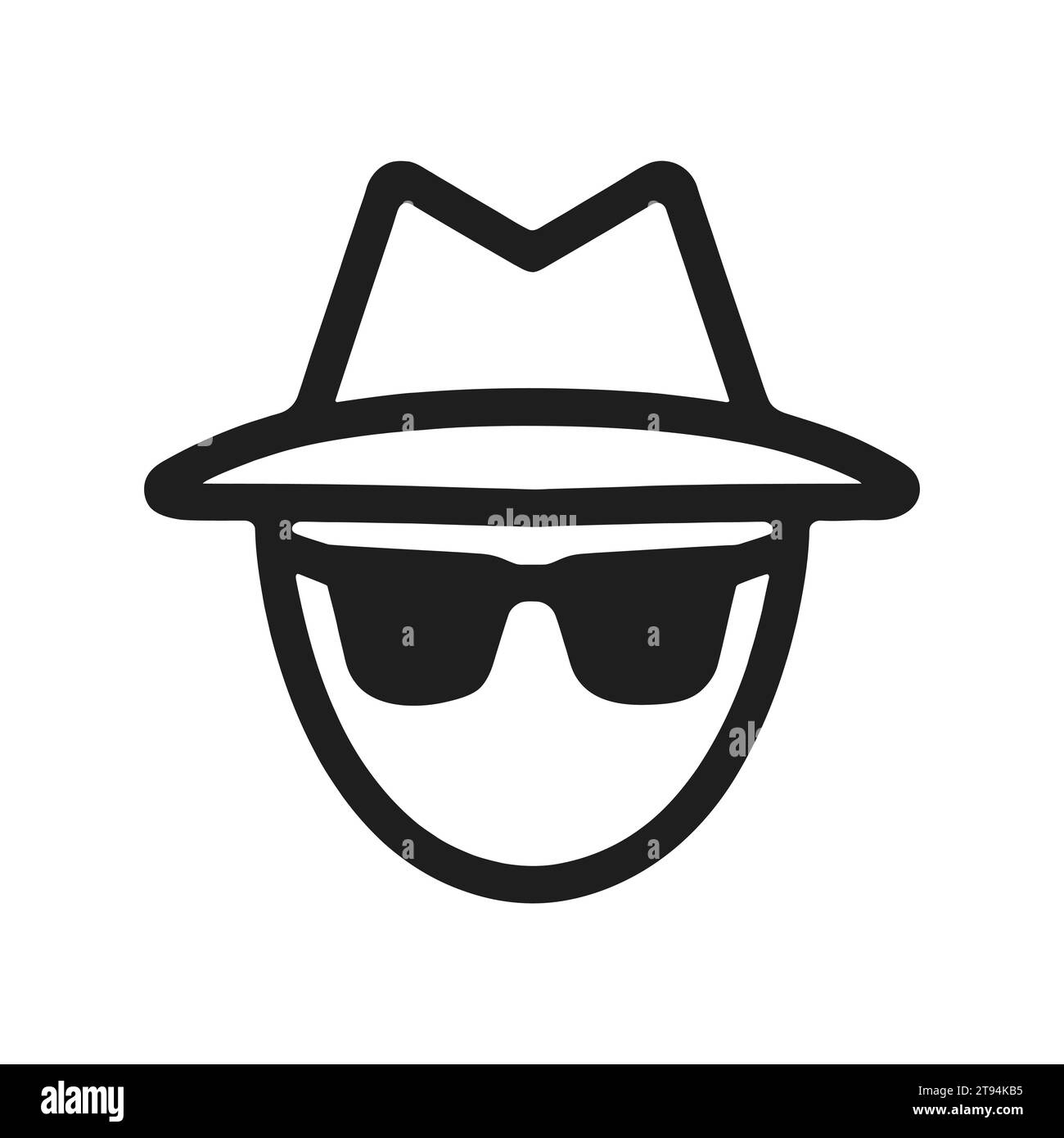 Anonymous person line icon isolated. Vector illustration Stock Vector ...