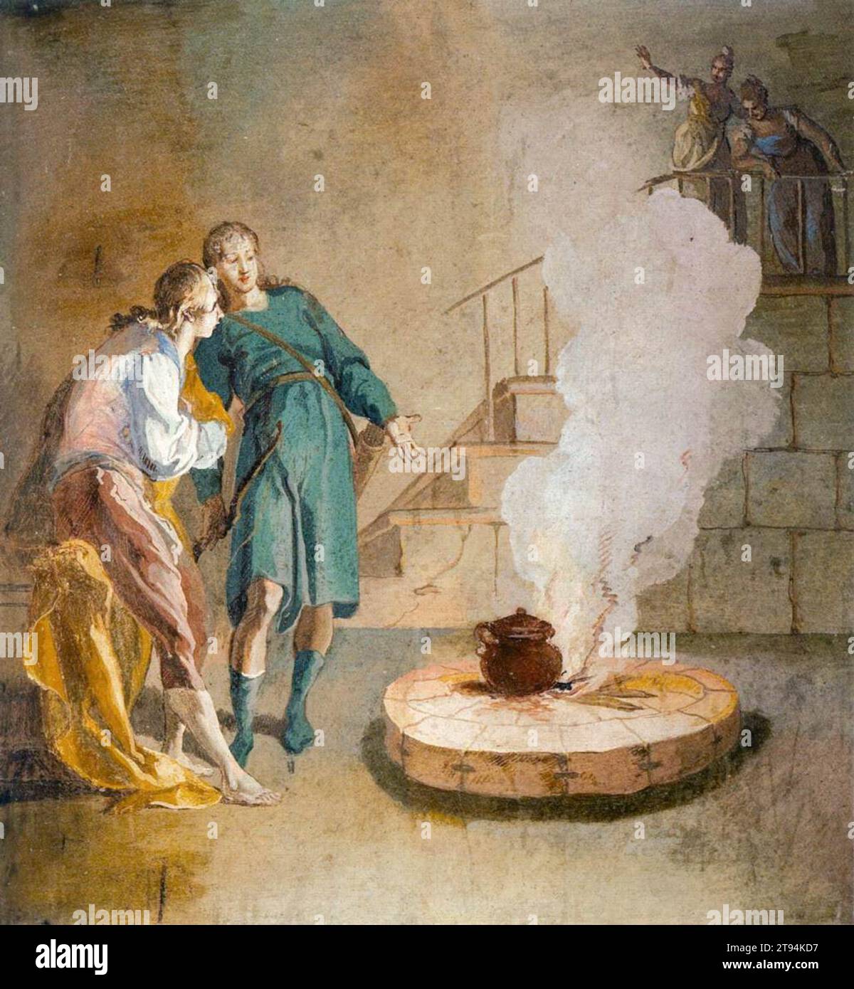 Esau Selling his Birthright to Jacob 1717-18 by Mattia Bortoloni Stock ...