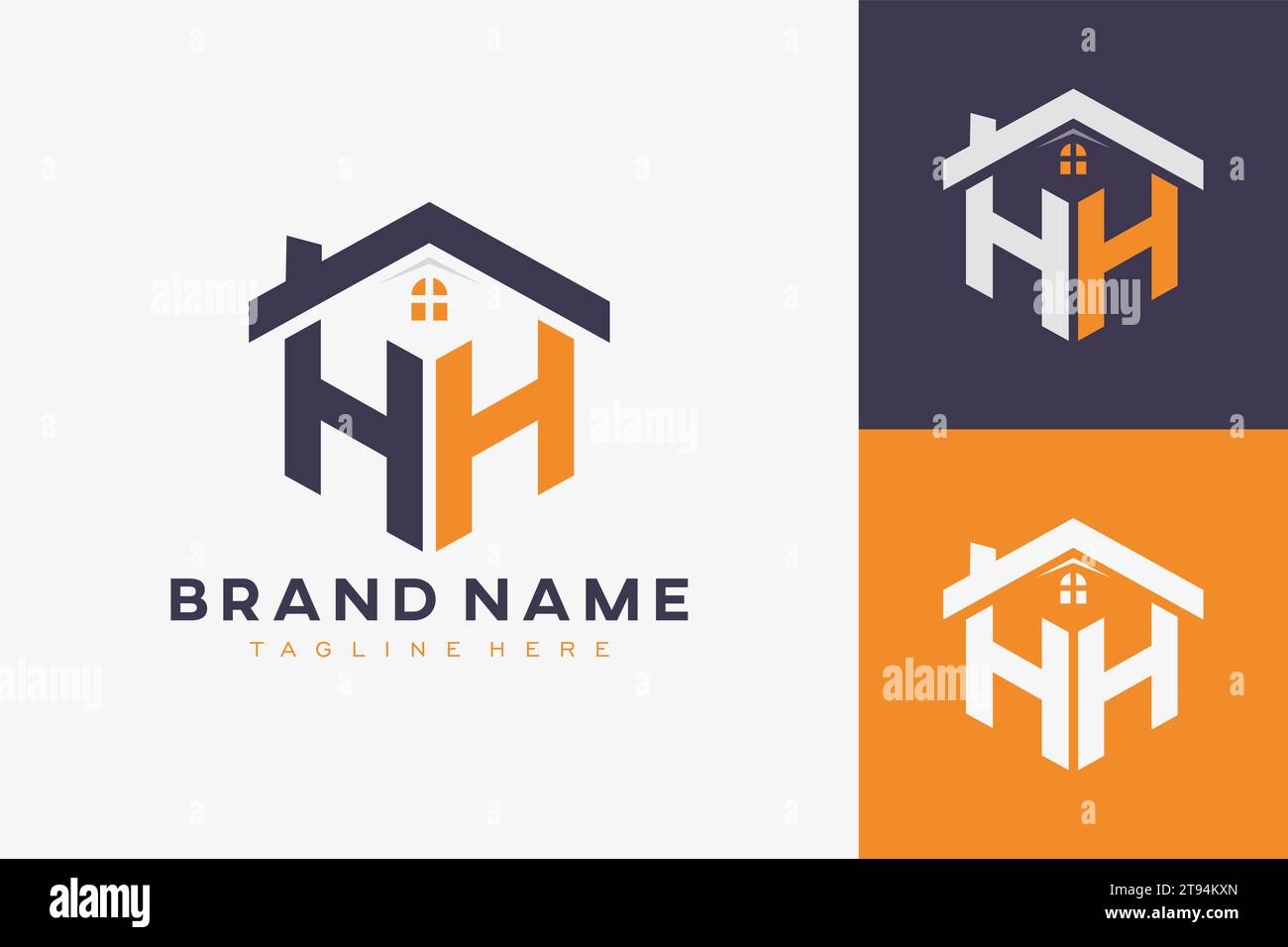 Hh real estate logo Stock Vector Images - Alamy