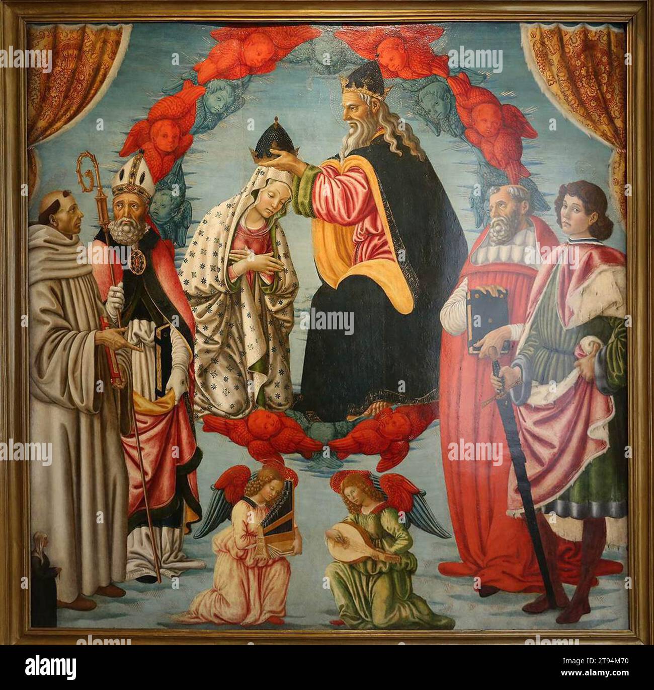 Coronation of the Virgin - by Francesco Botticini Stock Photo - Alamy