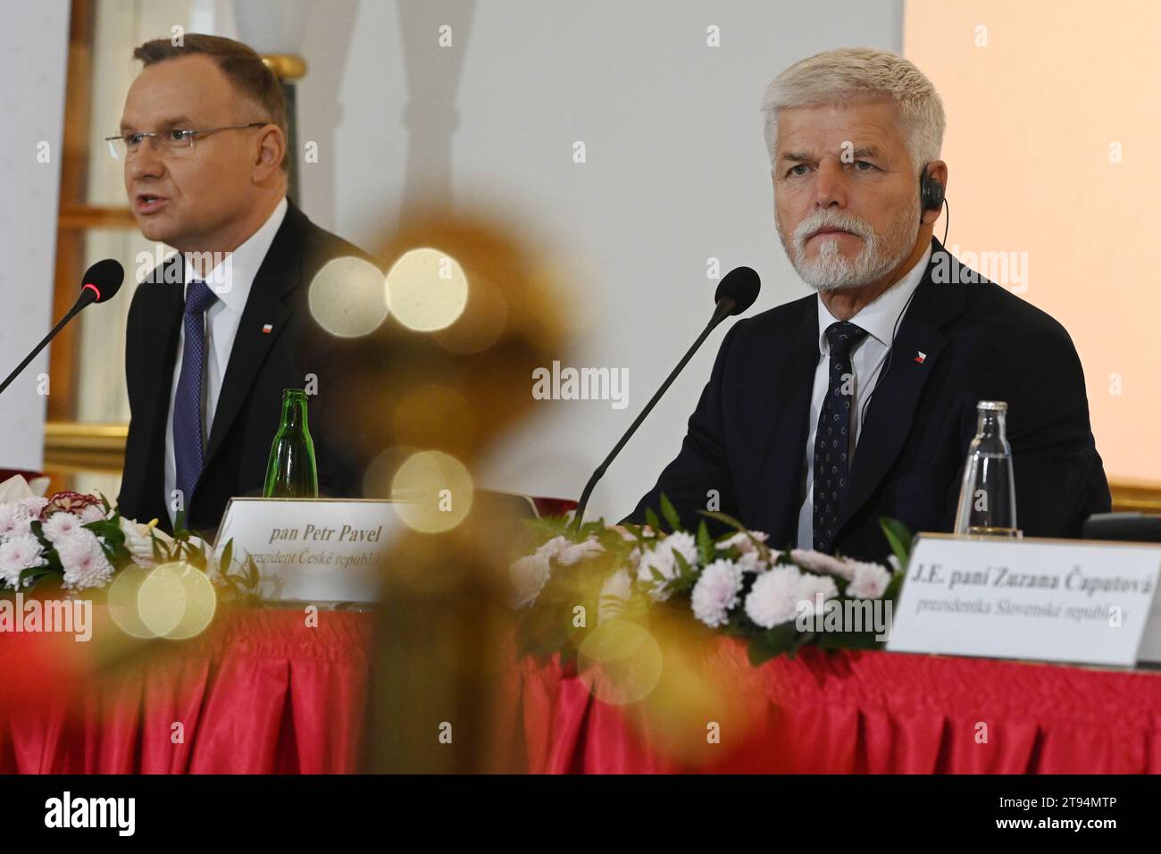 Polish president Andrzej Duda (L) and Czech president Petr Pavel (R ...