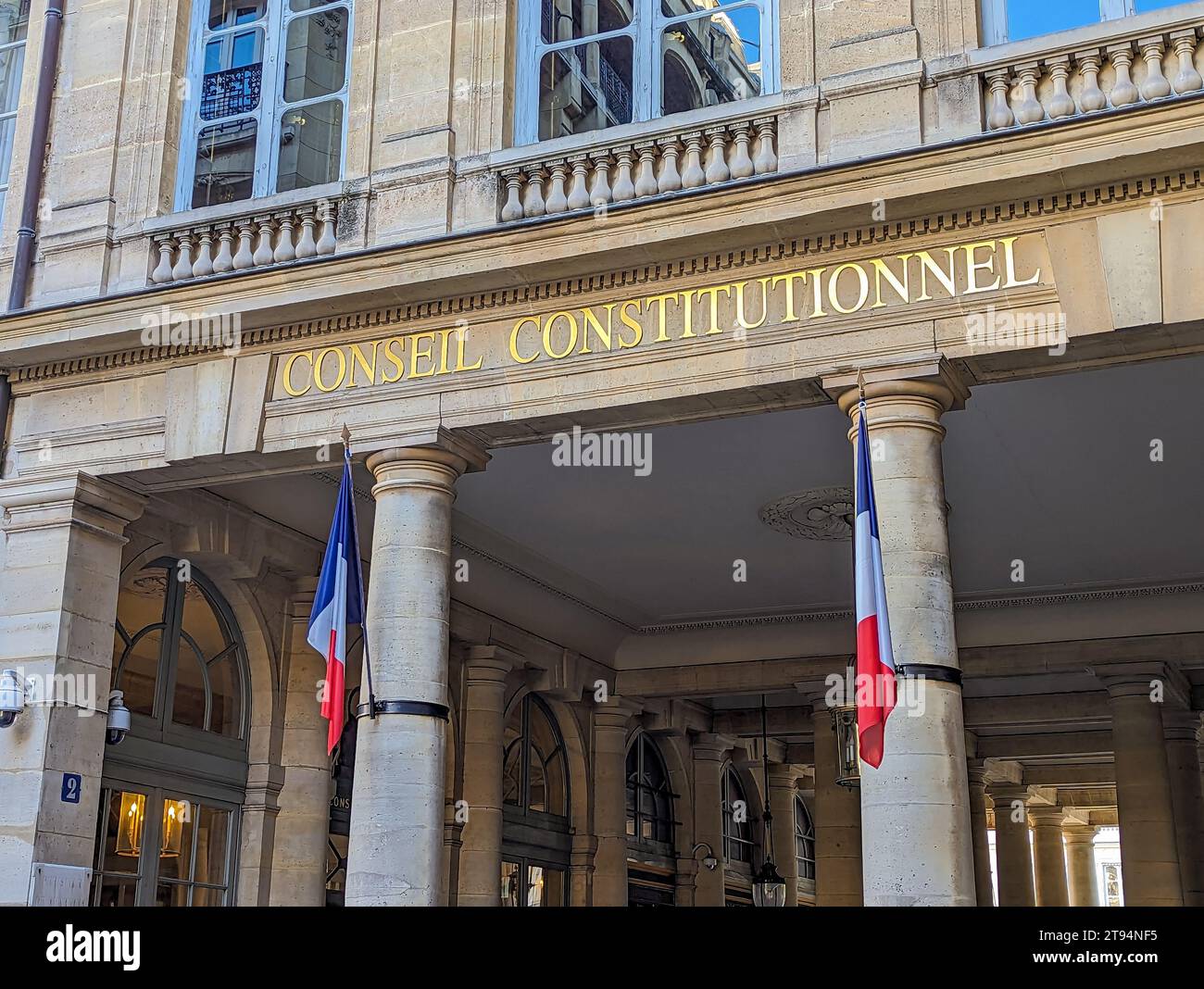 Facade of the French Constitutional Council, in charge of checking the ...