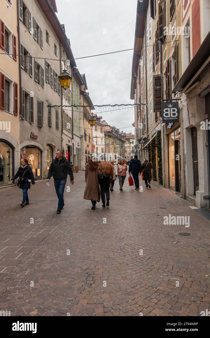 shopping in annecy france Stock Photo - Alamy