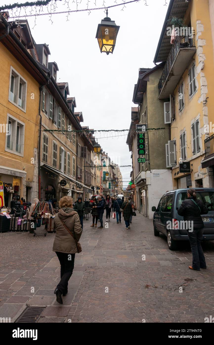 shopping in annecy france Stock Photo - Alamy