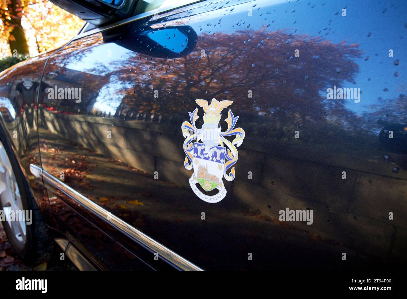 crest of west lancashire borough council on the door of the mayors ...