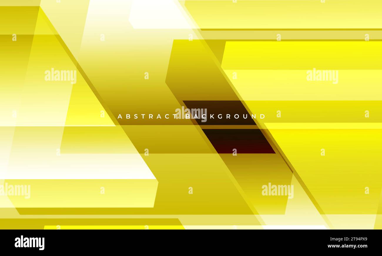 Abstract geometric bright yellow background with modern shapes and ...