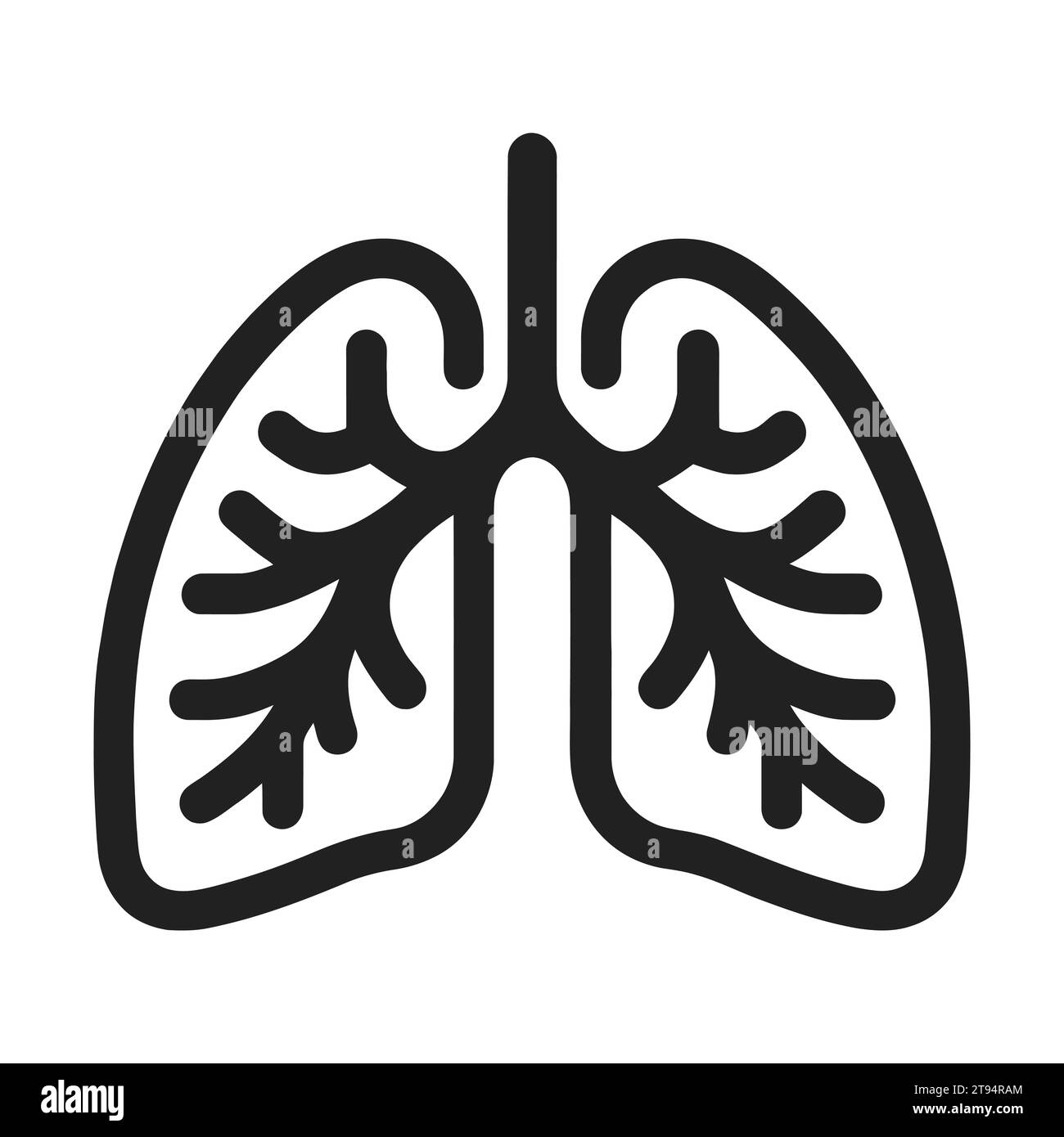 Lungs vector icon. Lungs of a healthy person Stock Vector Image & Art ...