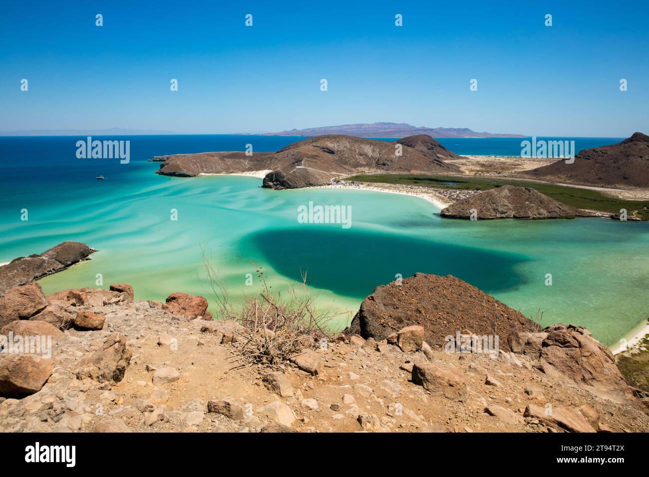 View of Balandra Bay in La Paz, Baja California Sur Stock Photo - Alamy