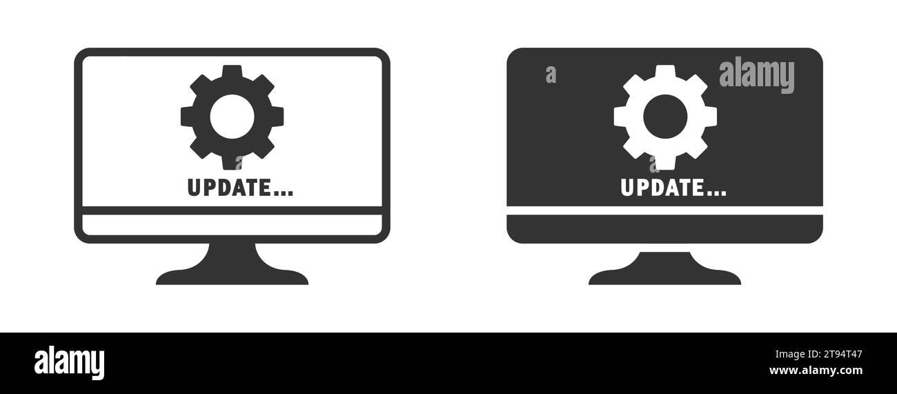 PC update icon. Vector illustration Stock Vector Image & Art - Alamy