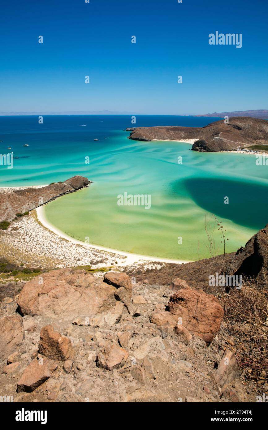 View of Balandra Bay in La Paz, Baja California Sur Stock Photo - Alamy
