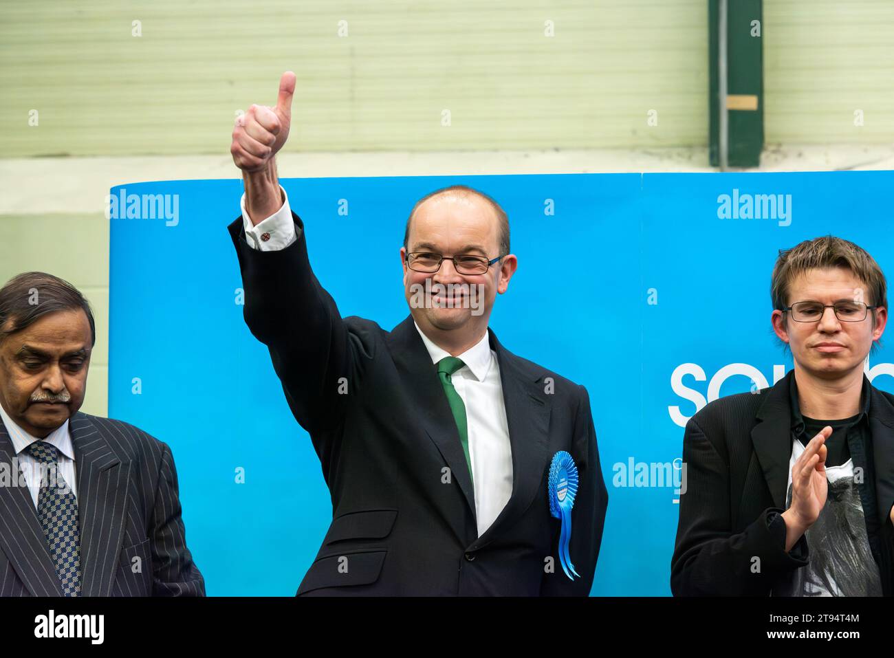 Conservative candidate James Duddridge MP at the ballot count for ...