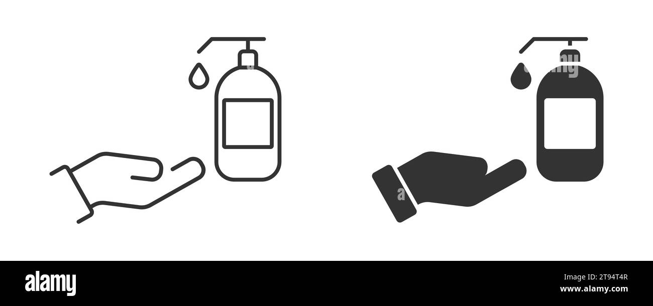 Liquid soap and hand icon. Vector illustration Stock Vector Image & Art ...