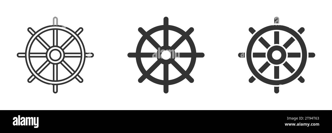 Ship wheels vector vectors hi-res stock photography and images - Alamy