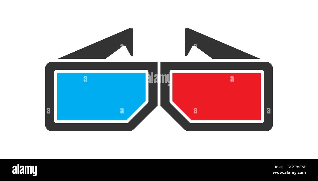 Anaglyph glasses isolated film Stock Vector Images - Alamy