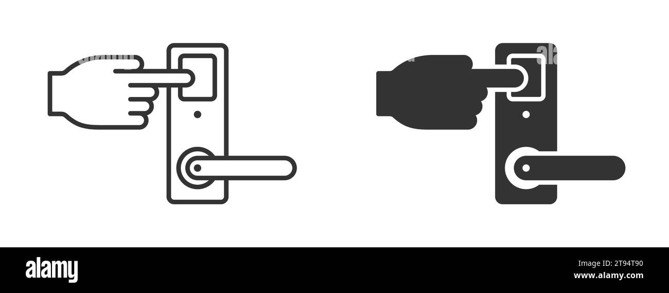 Smart door lock icon. Sensor lock symbol. Vector illustration Stock ...