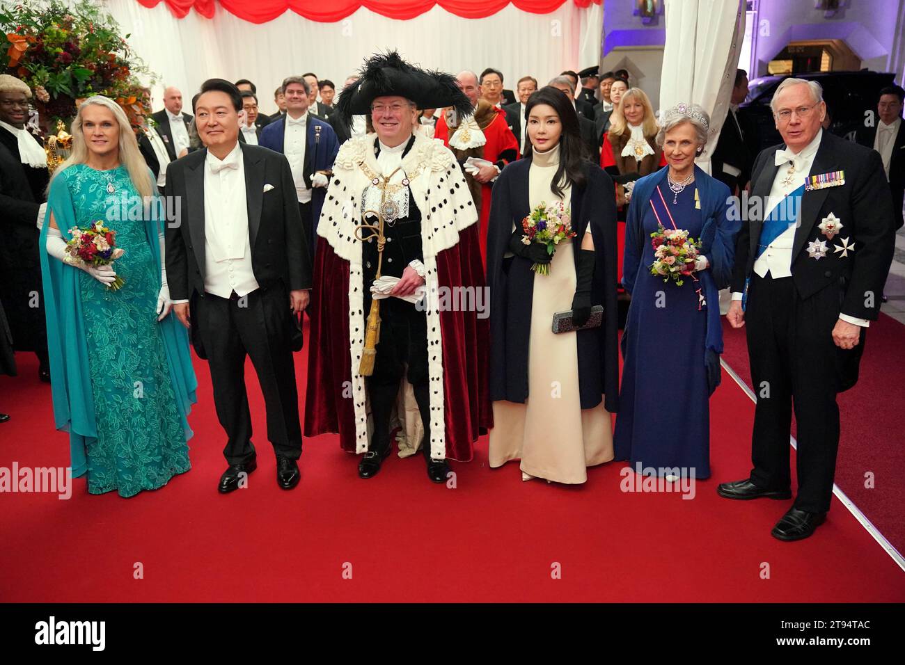 Lord Mayor of the City of London Professor Michael Mainelli, center ...