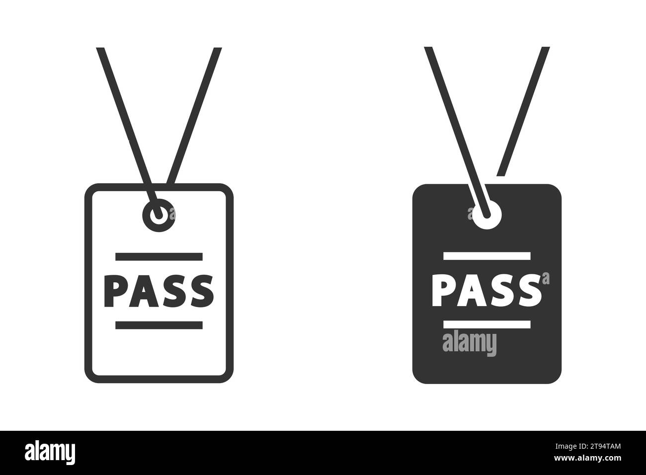 Pass icon isolated on a white background Stock Vector Image & Art - Alamy