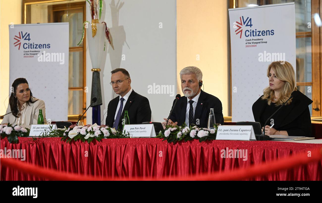 Prague, Czech Republic. 22nd Nov, 2023. Summit of presidents of the ...