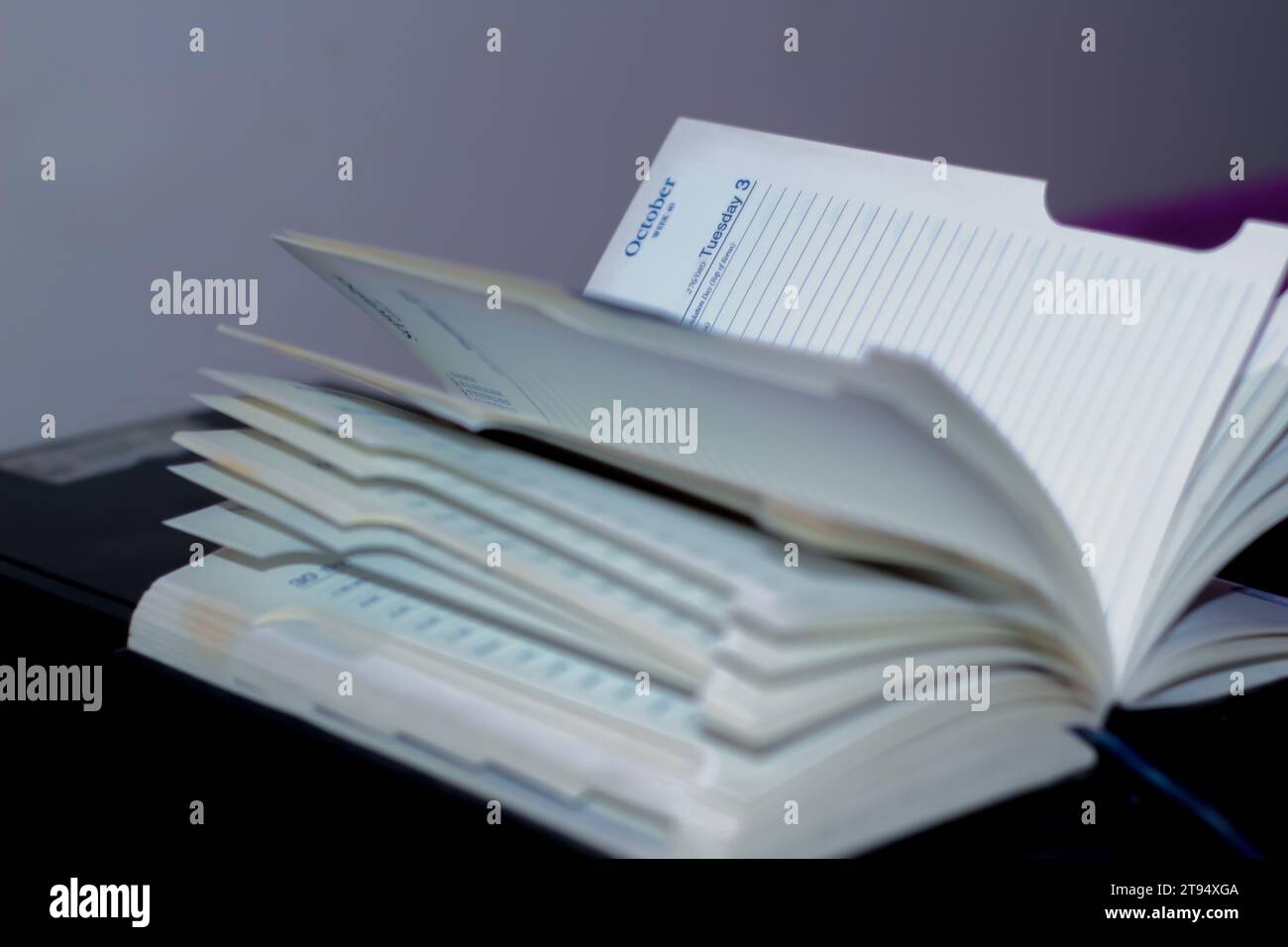 Diary pages open on visible november month Stock Photo - Alamy