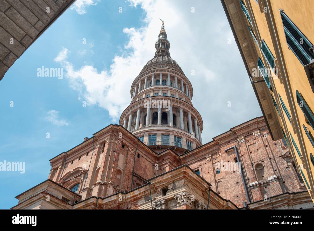Novara city, Piedmont, Italy. Dome of San Gaudenzio Basilica. Cupola ...