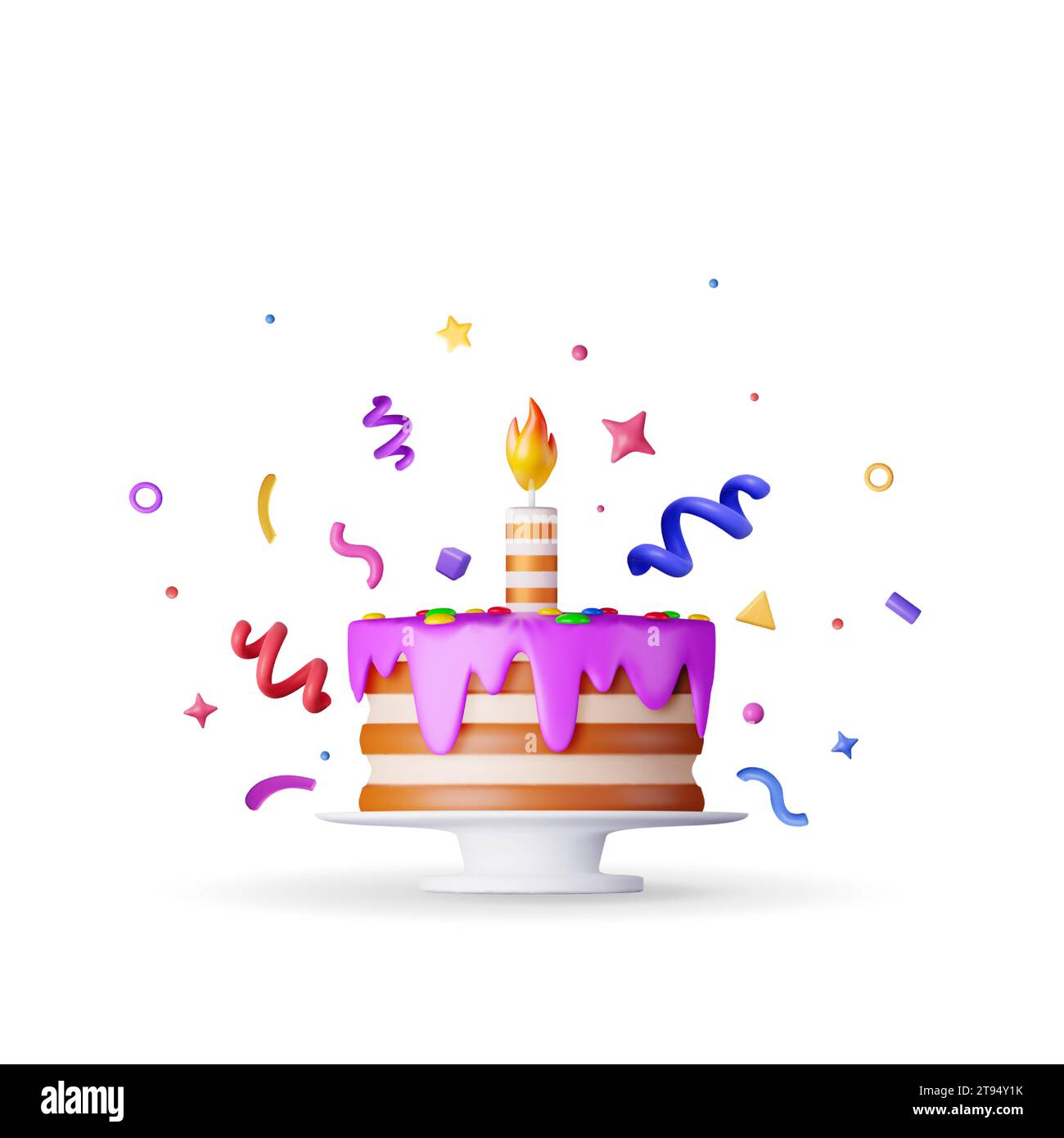 Birthday cake confetti Stock Vector Images - Alamy