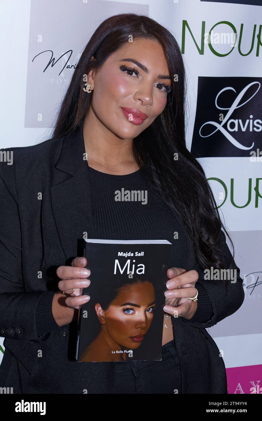 Paris, France. 18th Nov, 2023, Majda Sall presents her book MIA during a reception at Maison ...